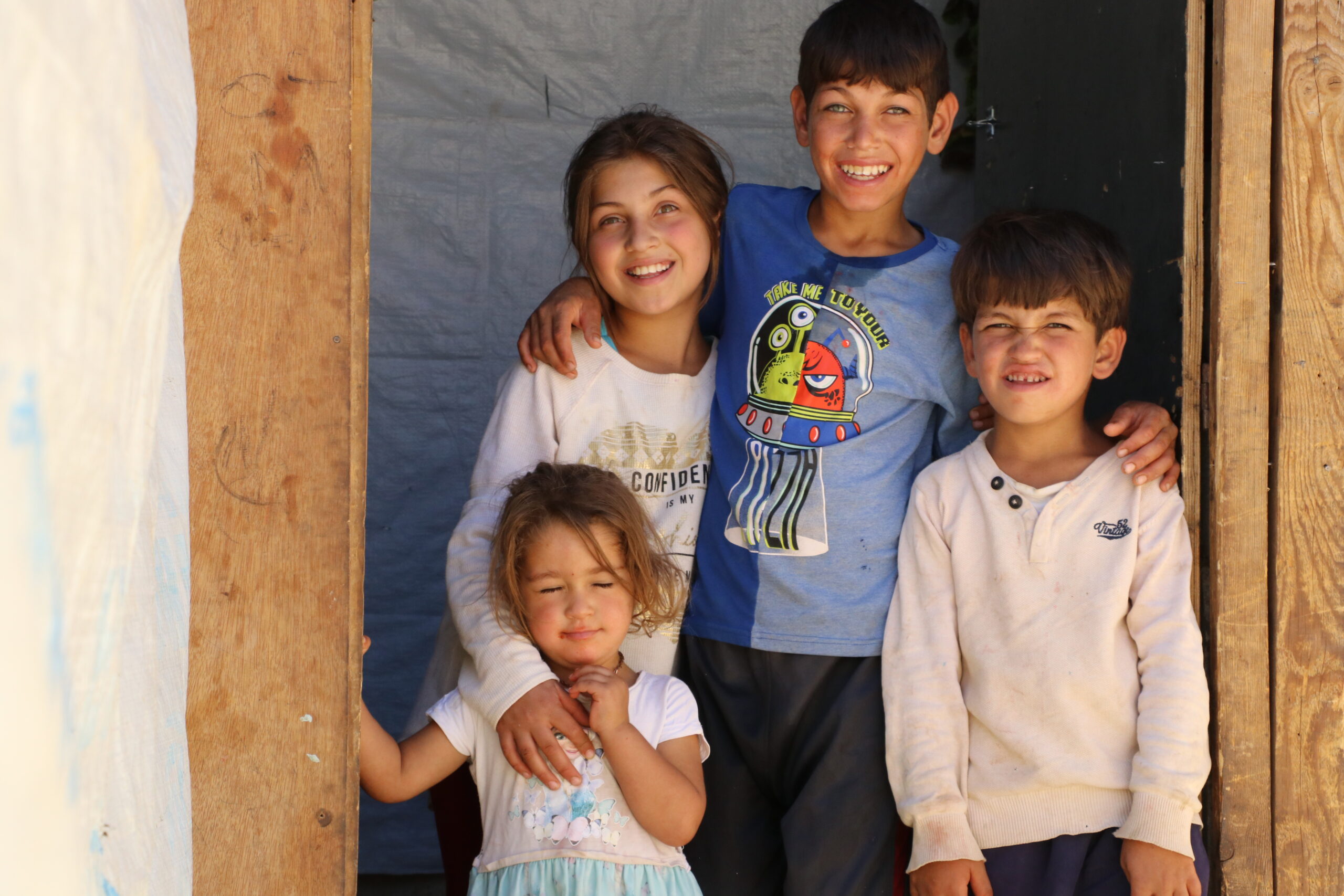 Eight children and the patient mother - Alamal International Charity